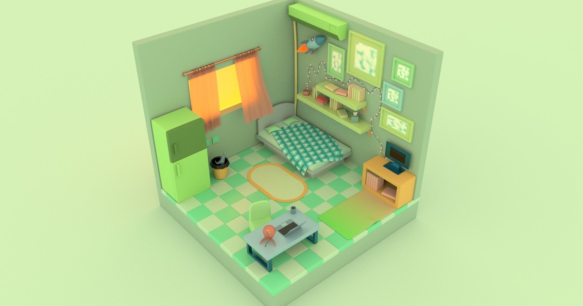 CLASS101 | 3D 마야 프로그램을 이용하여 자신만의 방을 꾸며보세요(원본파일,강의영상)