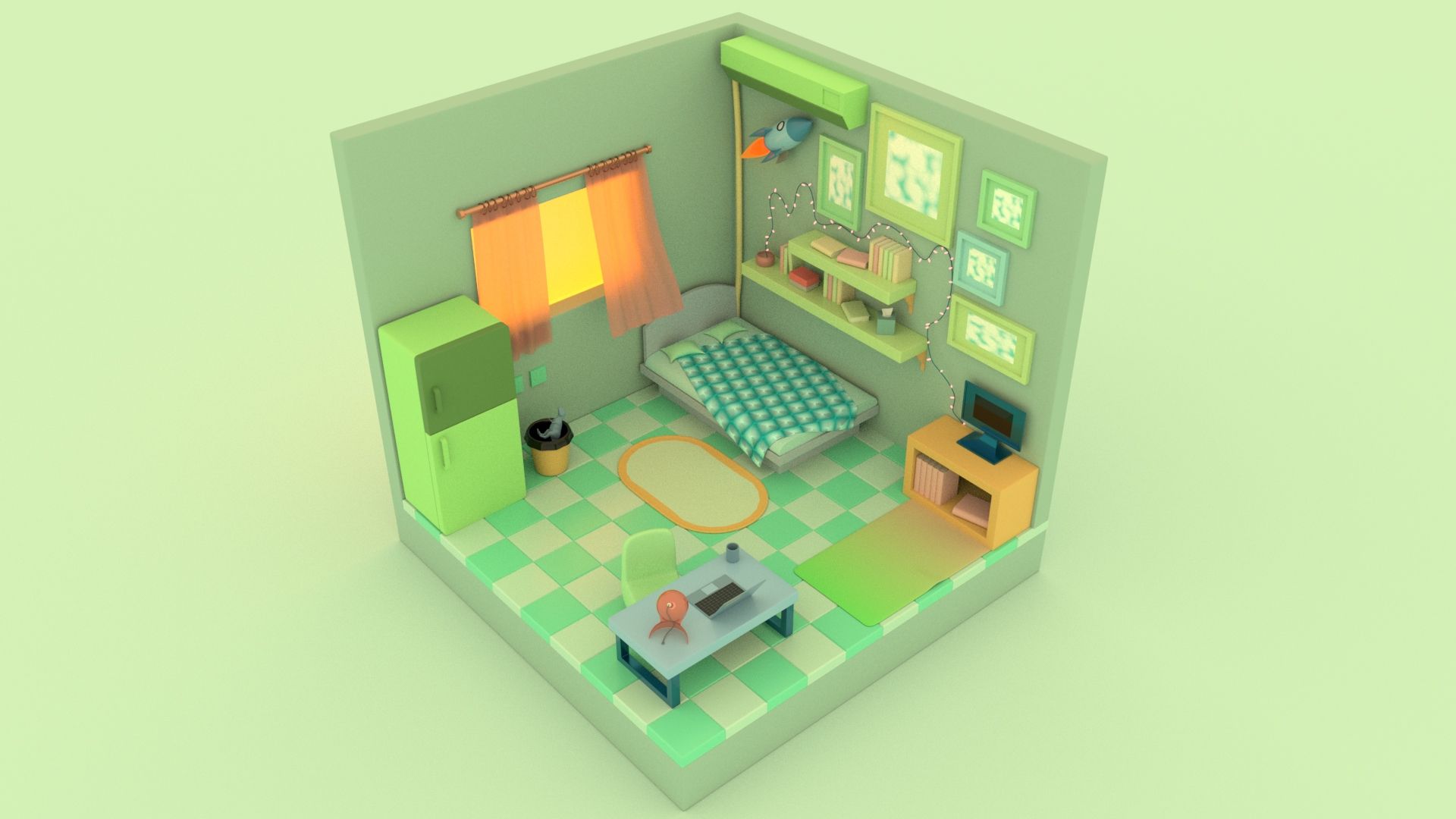 CLASS101 | 3D 마야 프로그램을 이용하여 자신만의 방을 꾸며보세요(원본파일,강의영상)