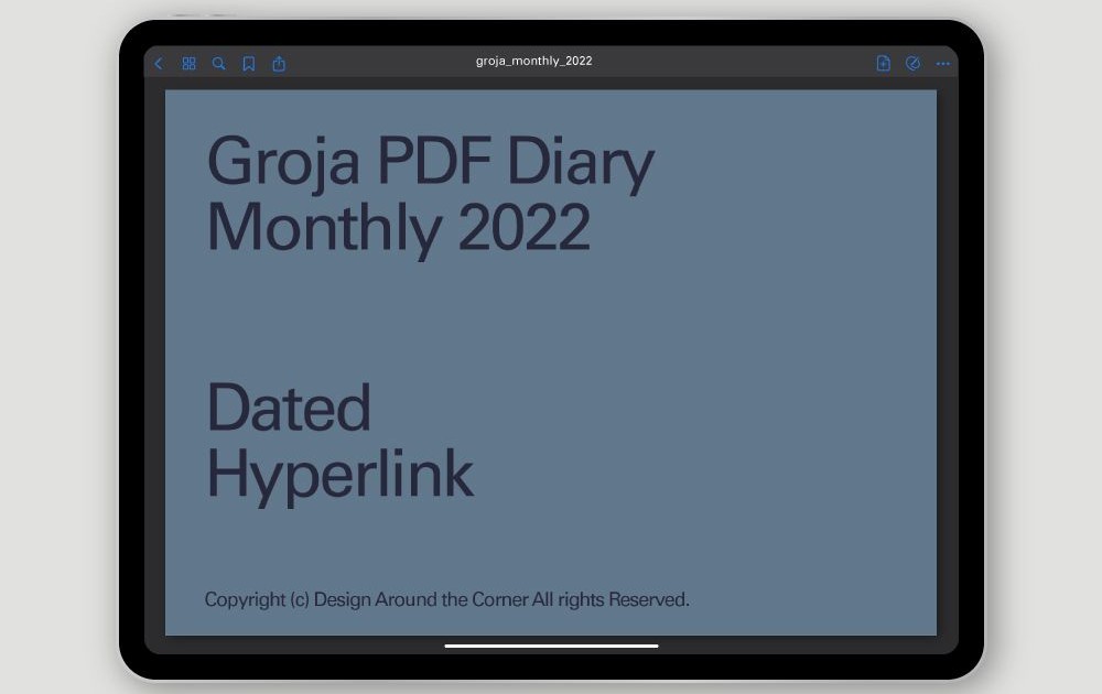 CLASS101+ | 2022 그러자 먼슬리 굿노트 다이어리 (하이퍼링크/날짜형)