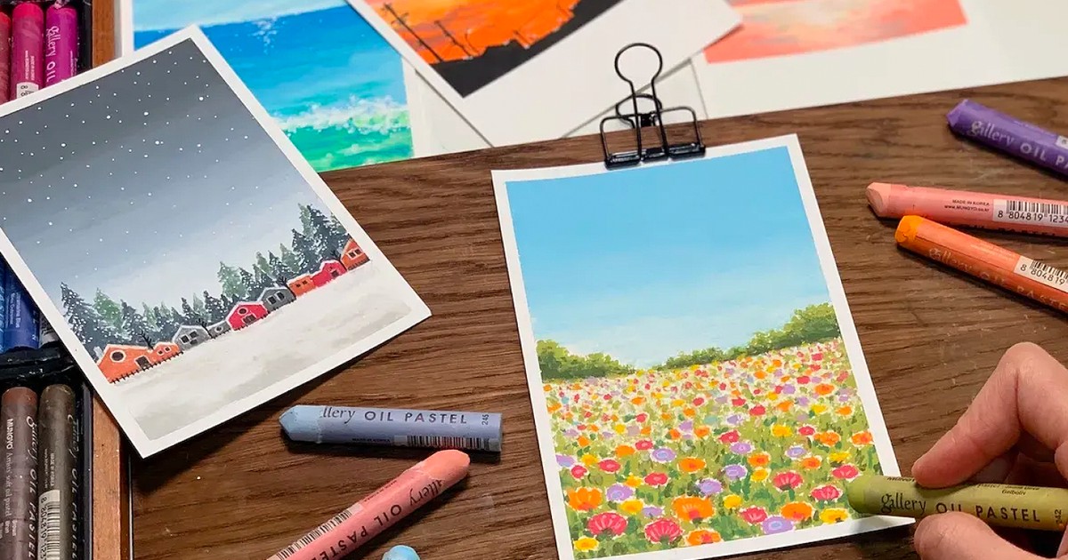 CLASS101+ | Expressing Spring, Summer, Fall, and Winter with Oil Pastels