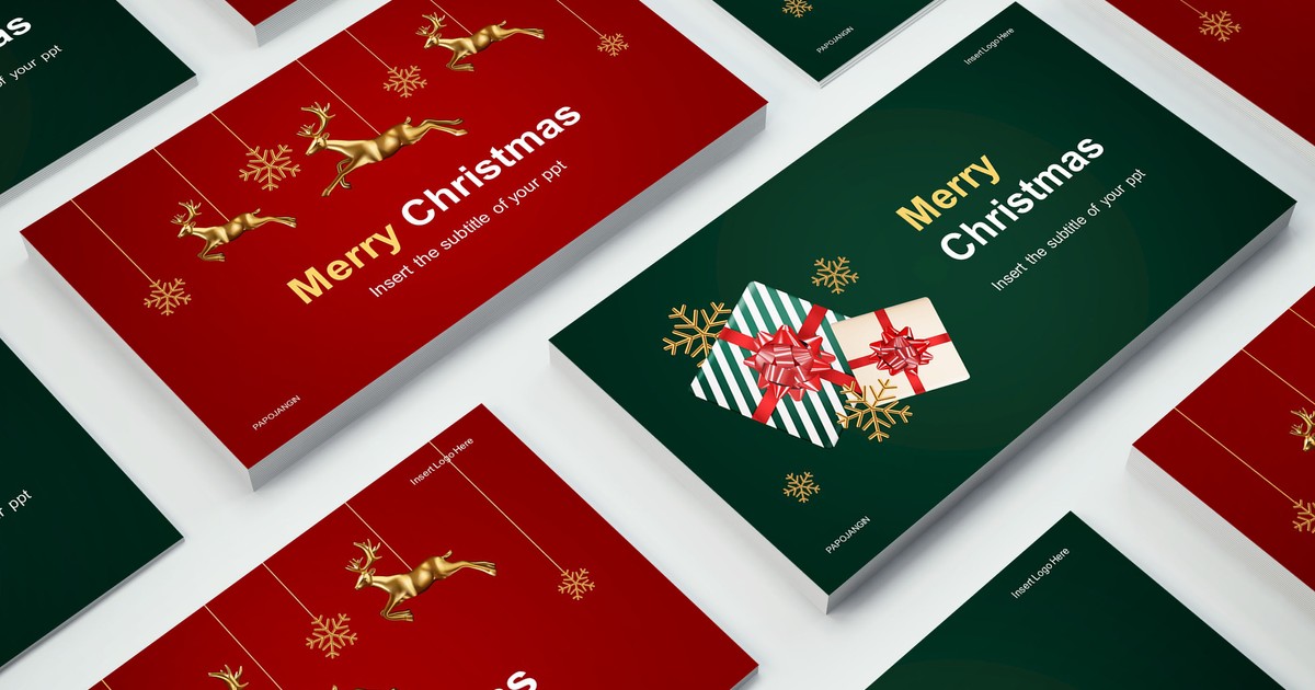 CLASS101 + | [10장] 크리스마스 성탄절 겨울 깔끔한 PPT 템플릿192 피피티 파워포인트