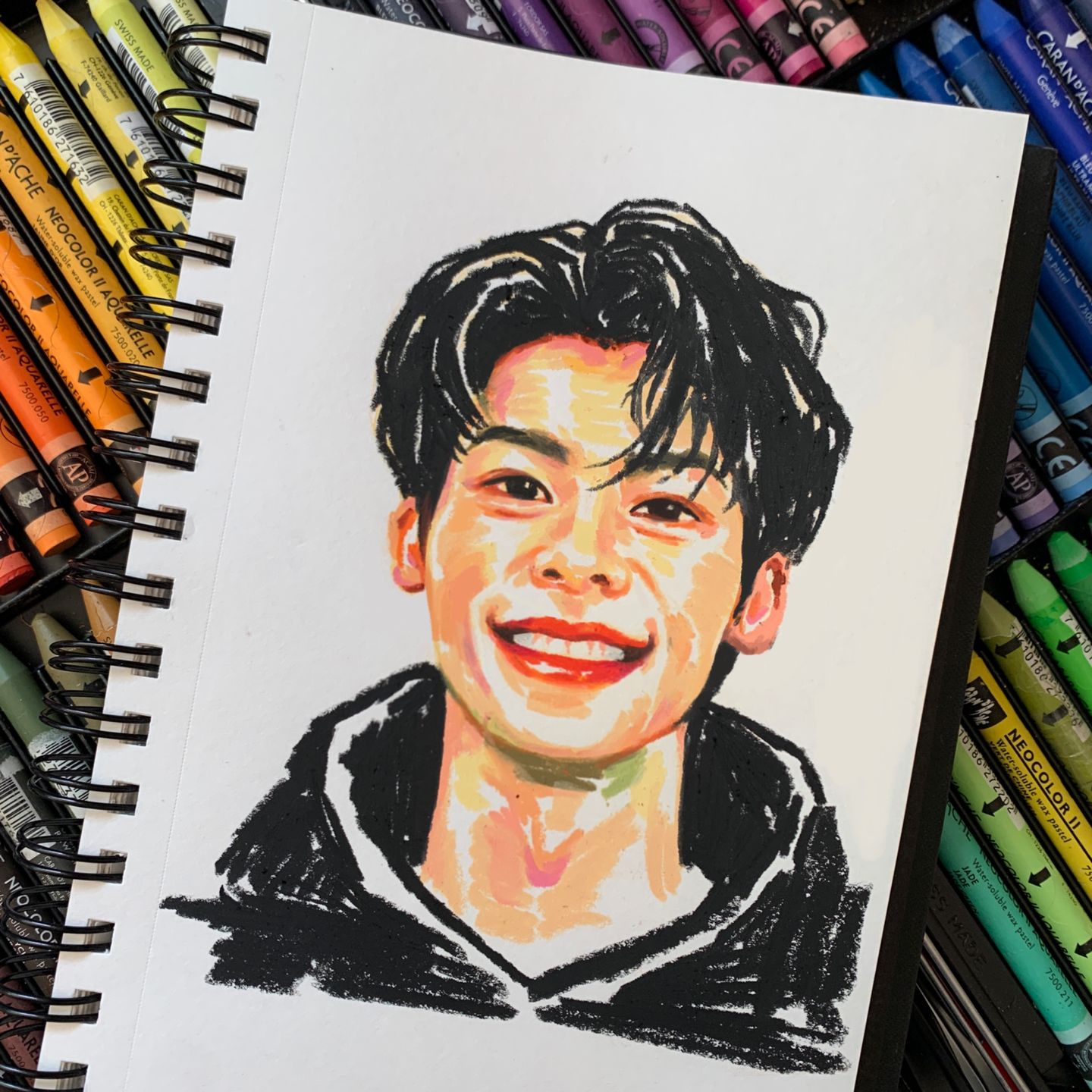 클래스101 | Color and flow captured with crayons, and unique crayon ...