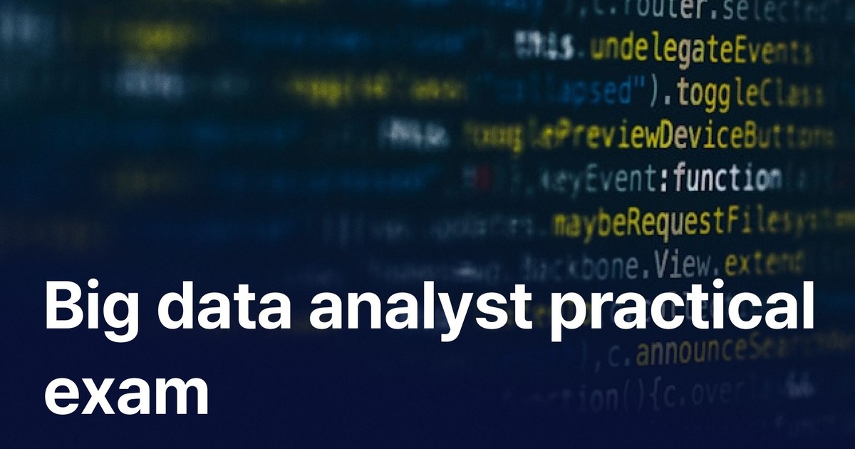 CLASS101+ | Big Data Analyst Practical Certification Course Ending with Python