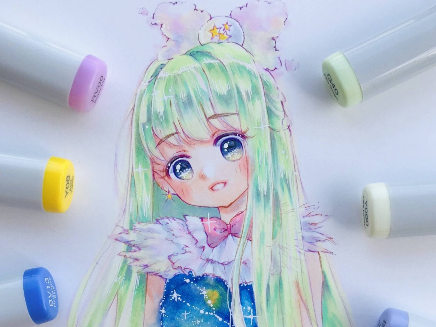Copic Markers Drawing Anime