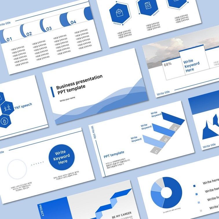 CLASS101 | 깔끔한 블루 비즈니스 PPT 템플릿 (B2) | TNT Speech