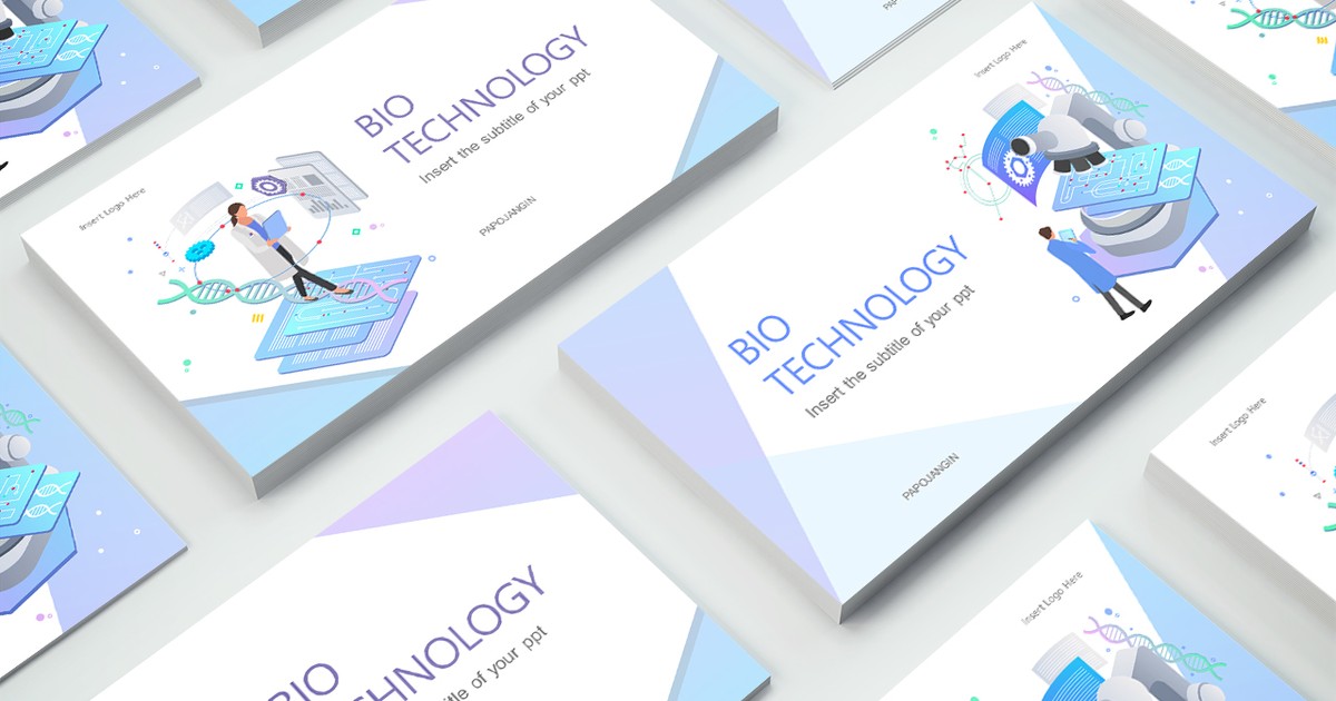 CLASS101 + | [25장] 생명 공학 과학 화학 BIO DNA 깔끔한 PPT 템플릿247 피피티 파워포인트